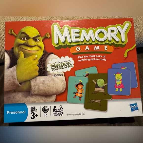 Hasbro | Games | Two 2 Memory Card Games Shrek And Toy Story ...